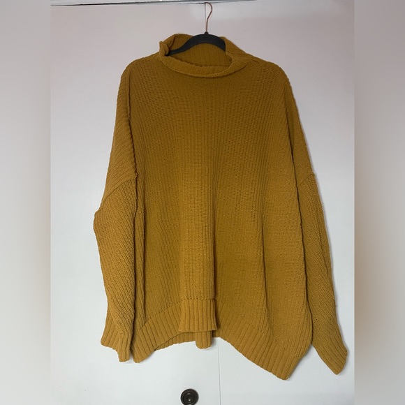 aerie | Sweaters | Aerie Chenille Turtleneck Sweater In Mustard Yellow ...